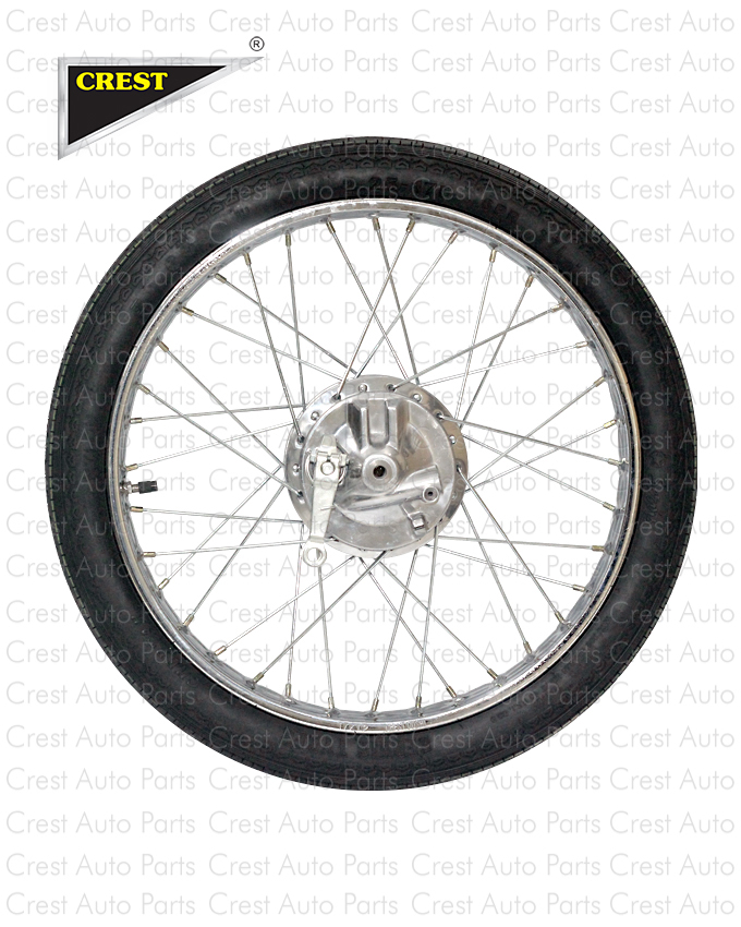 WHEEL COMPLETE WITH RIM, DRUM, PANEL, PLATE, NIPPLE, SPOKES, TYRE ...